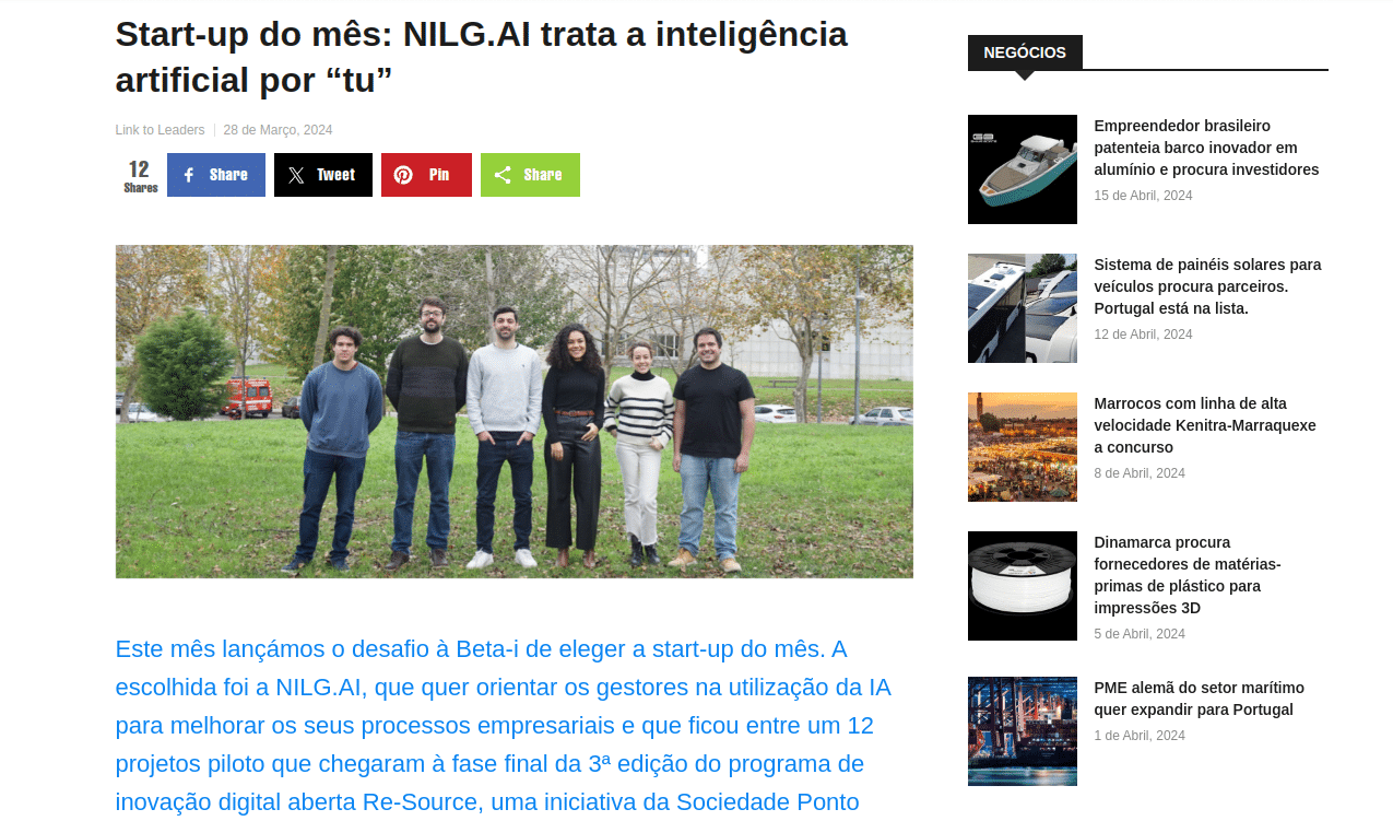 Link To Leaders Awarded Nilg Ai Startup Of The Month Nilg Ai